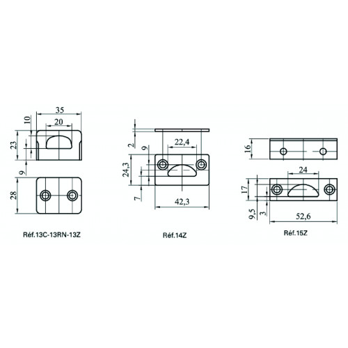 Accessoires pour Crémone - N°1 - MAP INDUSTRIE - VP MERMIER - Crémones ...