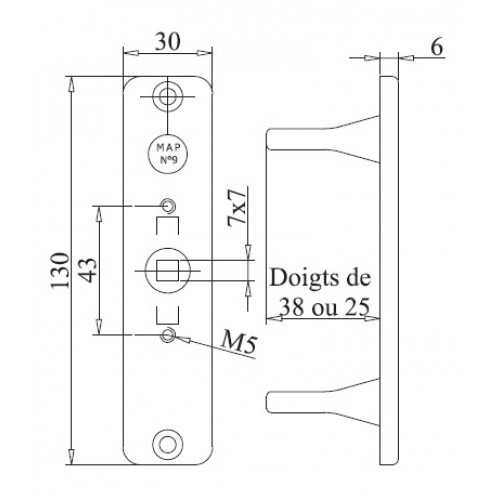 Crémone pour Tringles à Larder - N° 9 - MAP INDUSTRIE - VP MERMIER ...