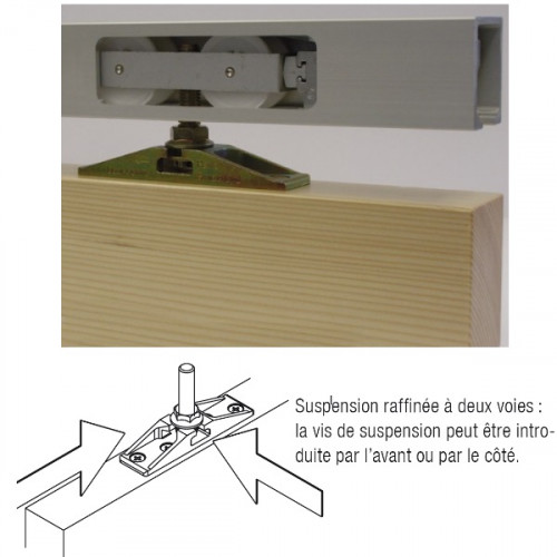Ferrure avec Suspension Portes Coulissantes Bois - HAWA Junior 40-80/Z ...